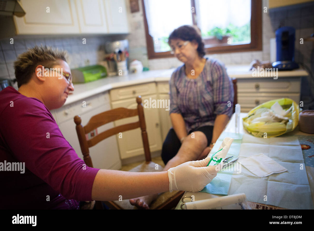 Nurse Leg Ulcer High Resolution Stock Photography and Images - Alamy