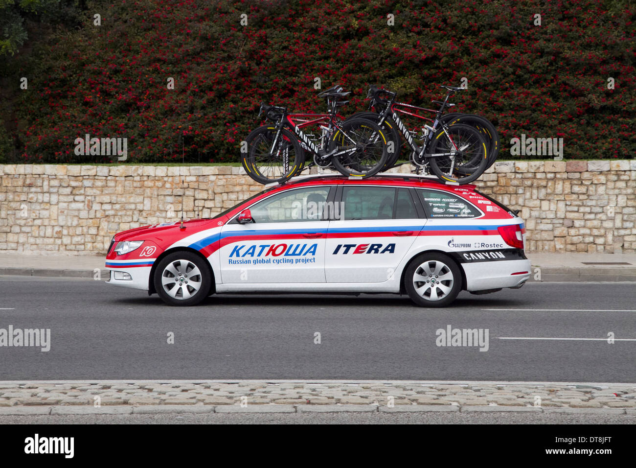 cycling team support car Stock Photo - Alamy
