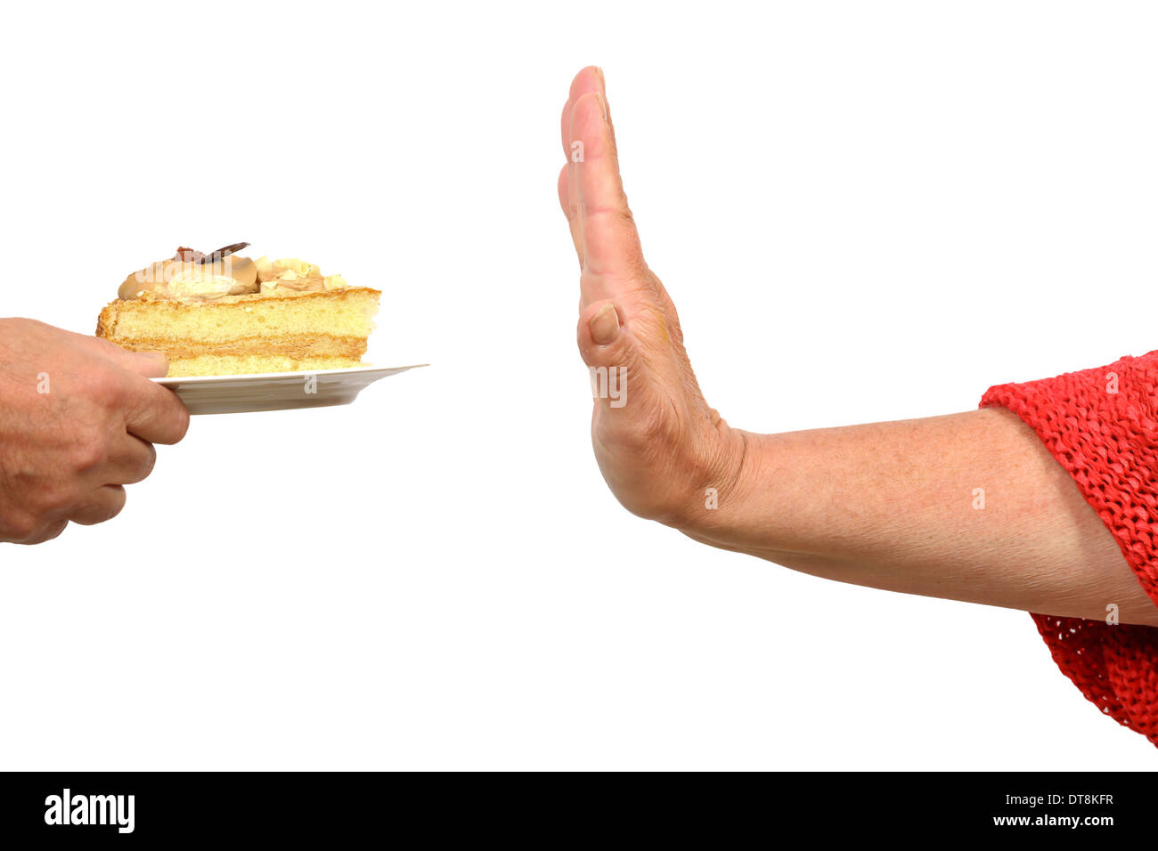 Fat woman eating slice cake hi-res stock photography and images - Alamy