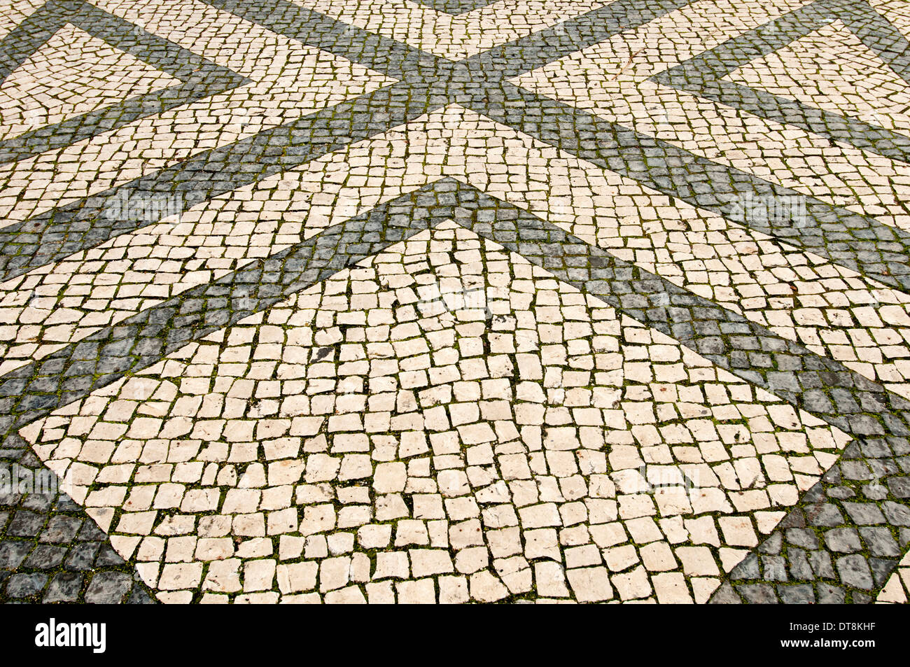 beautiful mosaic cobblestone patterns in the street, Lagos Portugal ...