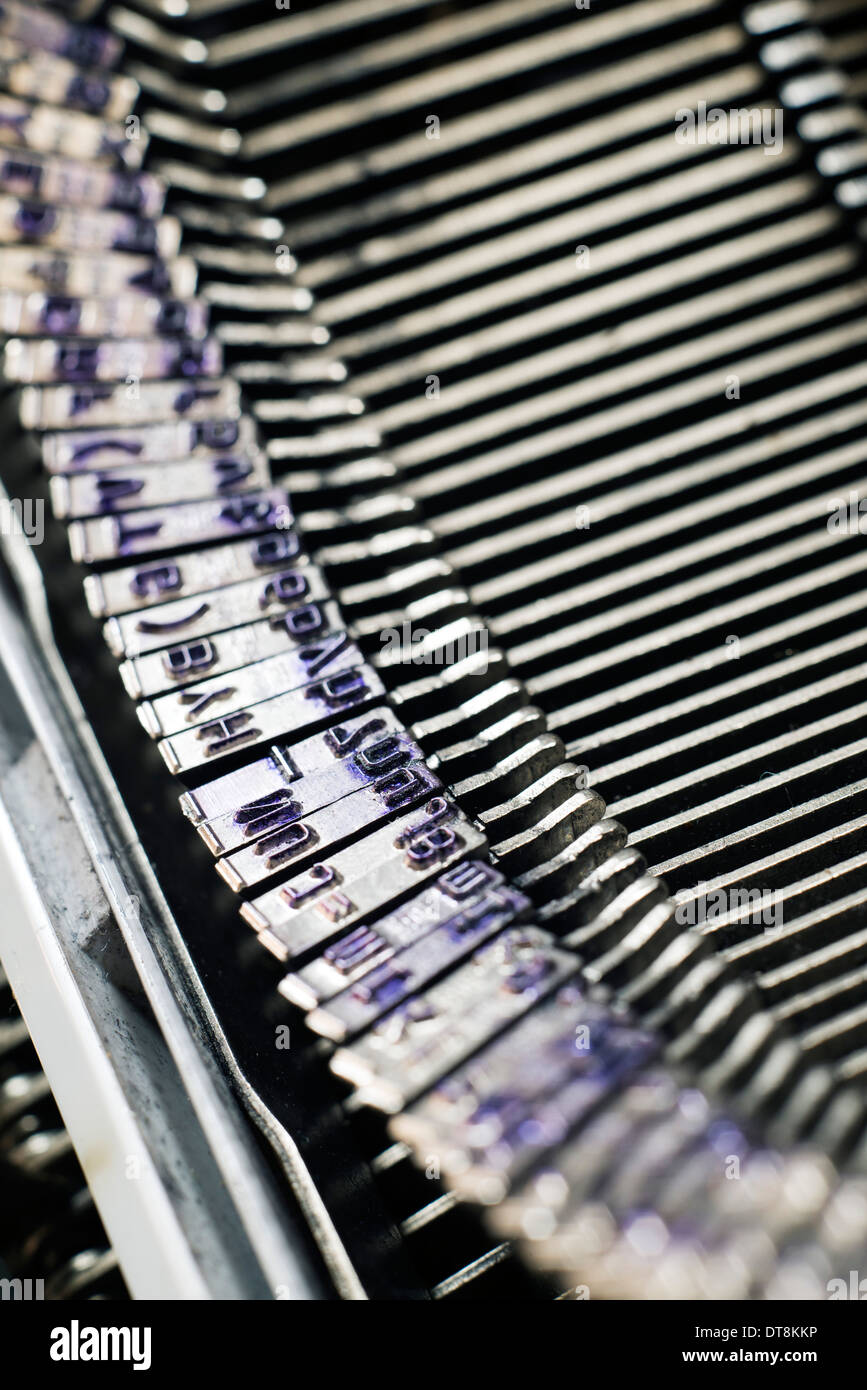 Closeup view of old typewriter keys Stock Photo - Alamy