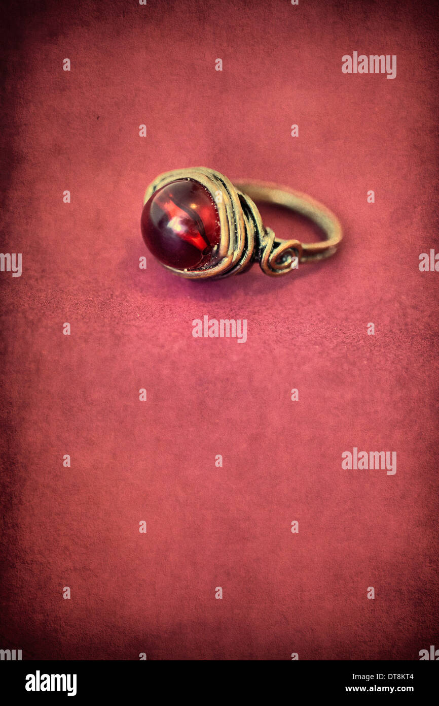 Red Stone Ring Stock Photo - Alamy
