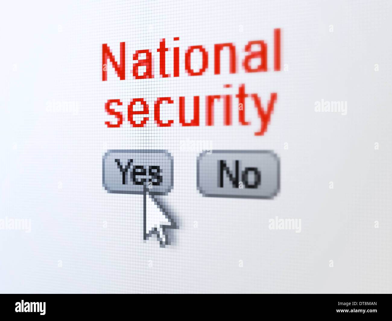 Privacy concept: National Security on digital computer screen Stock ...