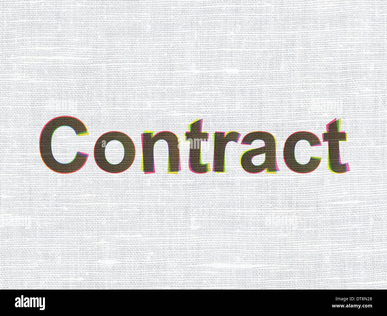 Business concept: Contract on fabric texture background Stock Photo - Alamy