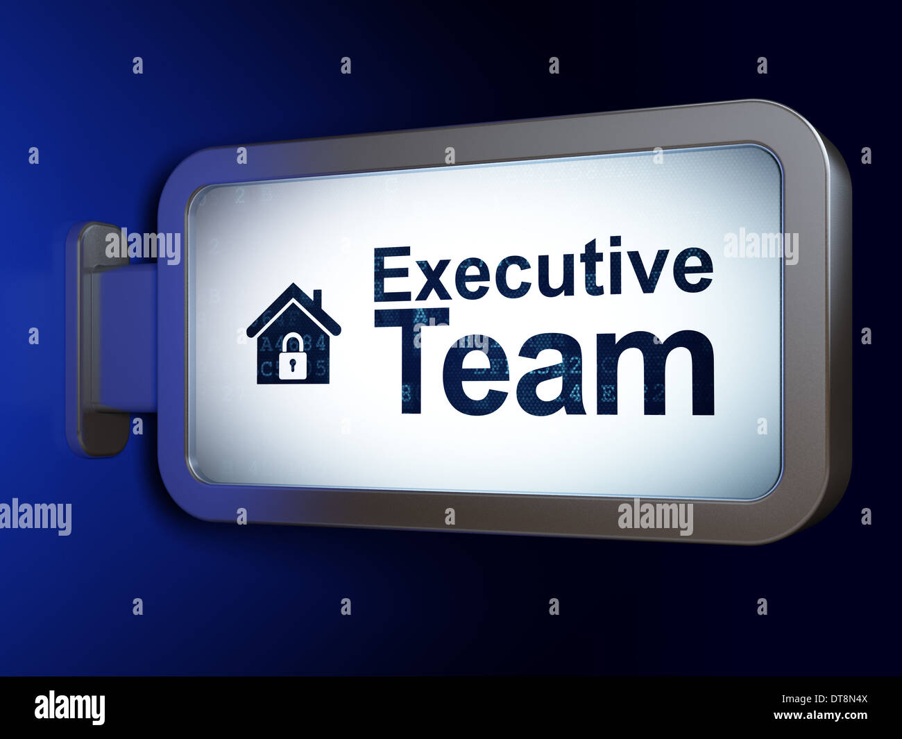 Business concept: Executive Team and Home on billboard background Stock ...