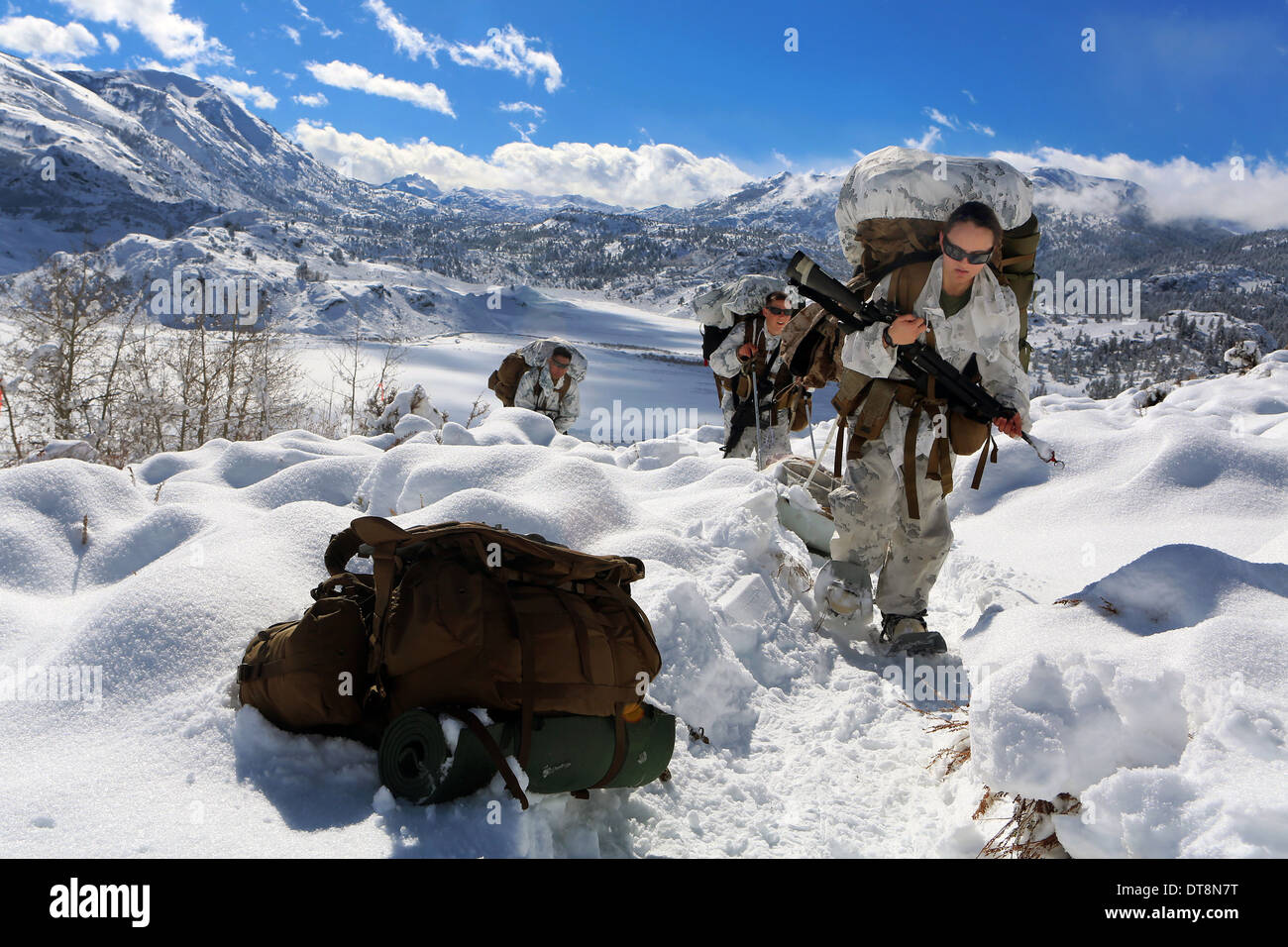 US Marine Lance Cpl. Eleanor Roper during the final six-day field ...