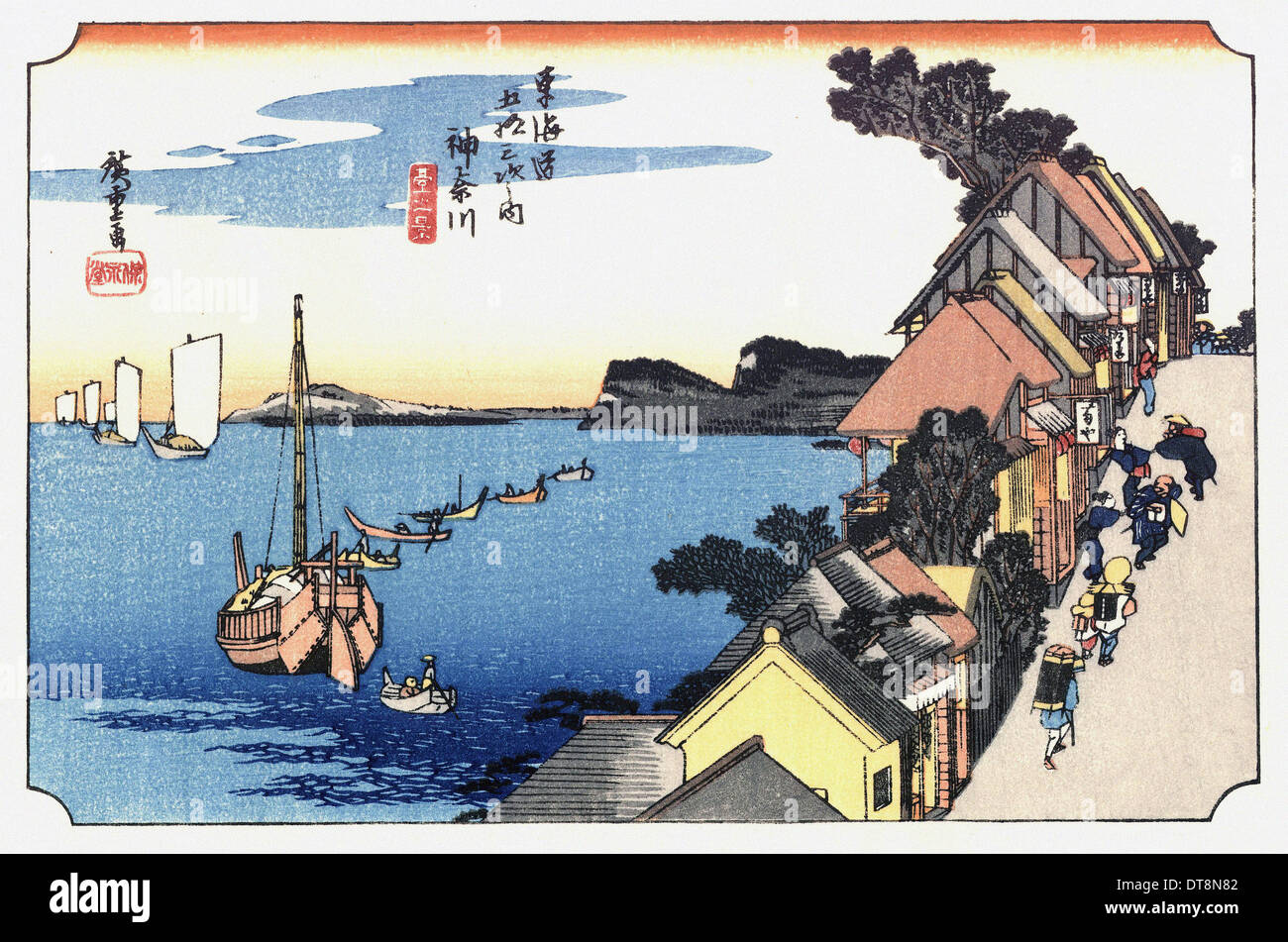 Utagawa hiroshige the 53 stations of the tokaido kanagawa hi-res stock ...