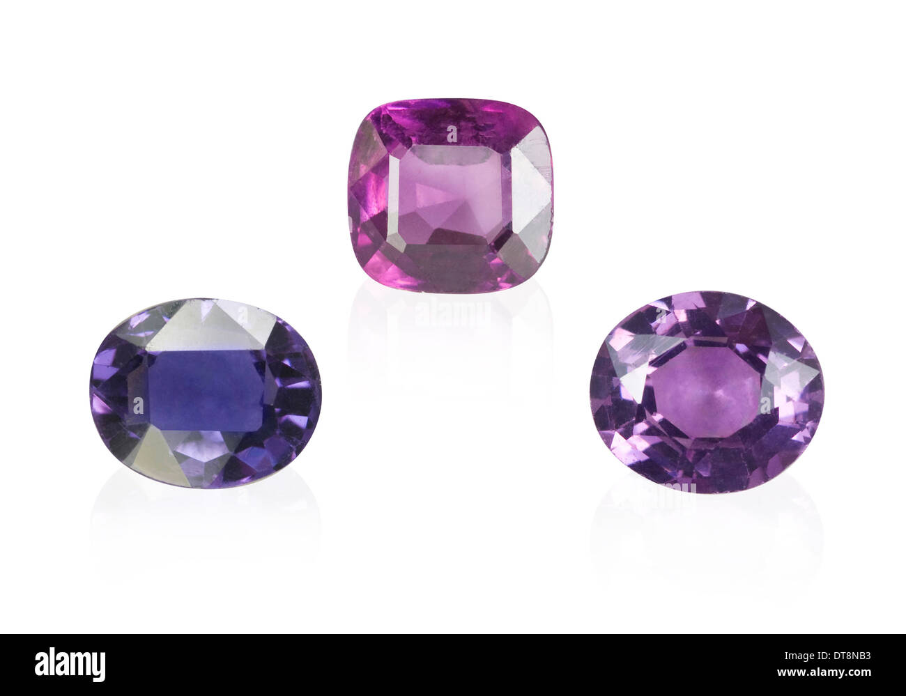 Violet and Purple spinel gemstones Stock Photo - Alamy