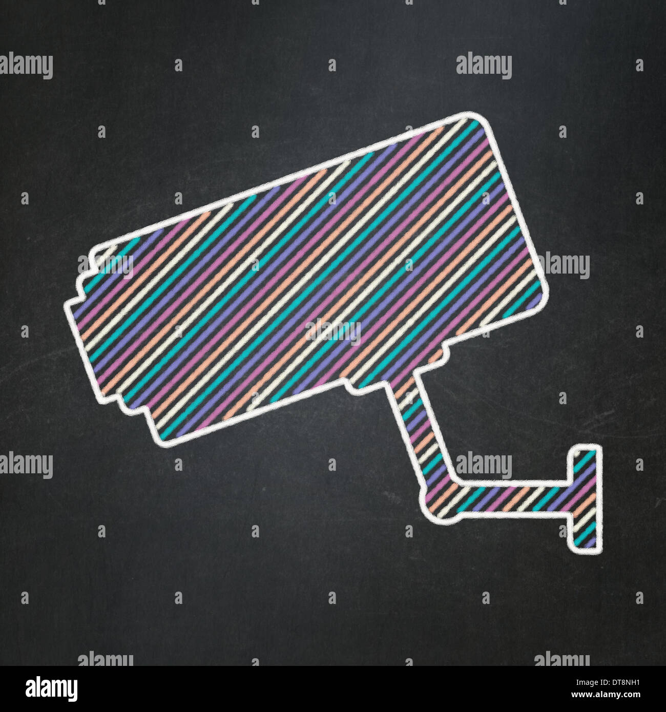 Safety concept: Cctv Camera on chalkboard background Stock Photo - Alamy