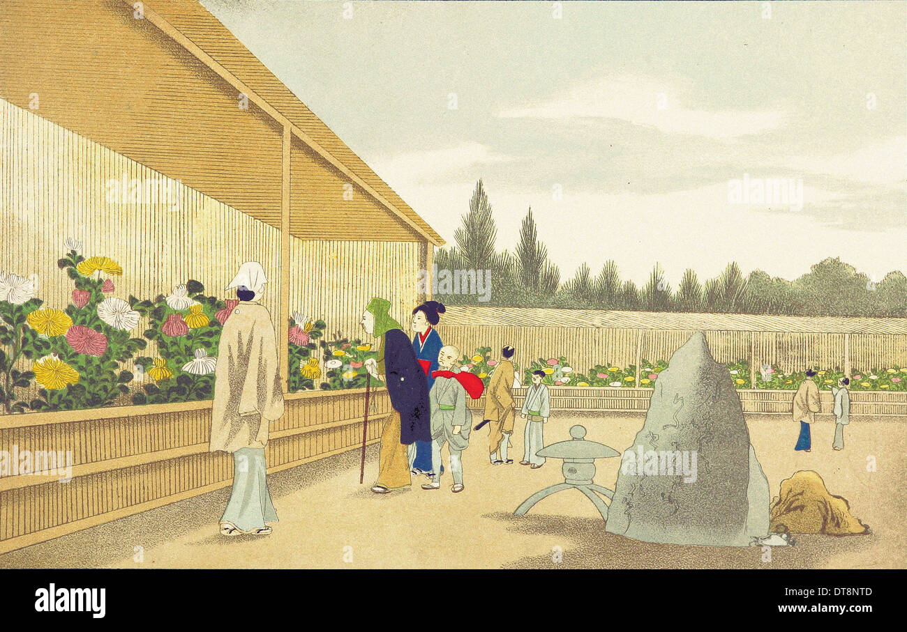 Flower show chromo lithography from original japanese painting xix th ...