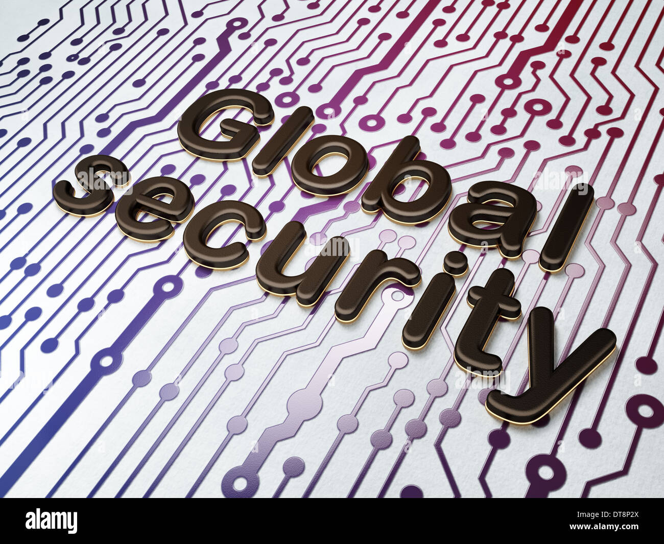 Global Security on Circuit Board background Stock Photo - Alamy