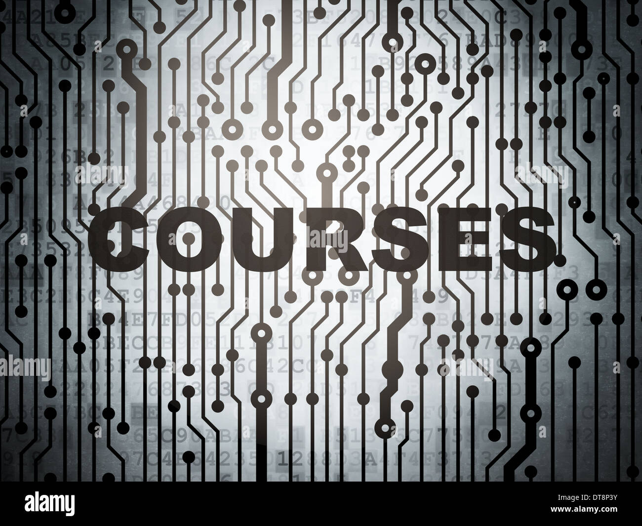 Education concept: circuit board with Courses Stock Photo - Alamy