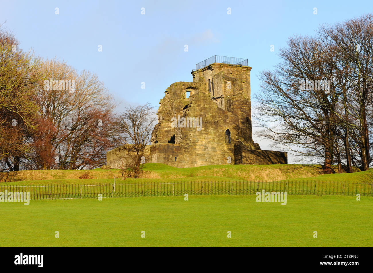 Crookston Castle ruins on the outskirts of Glasgow, Scotland, UK ...
