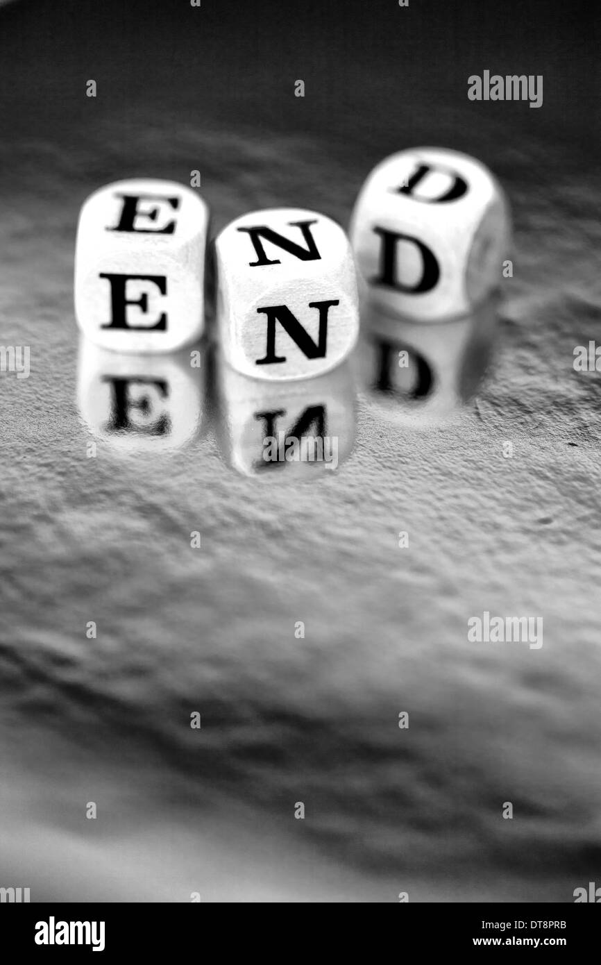 The letters word end hi-res stock photography and images - Alamy