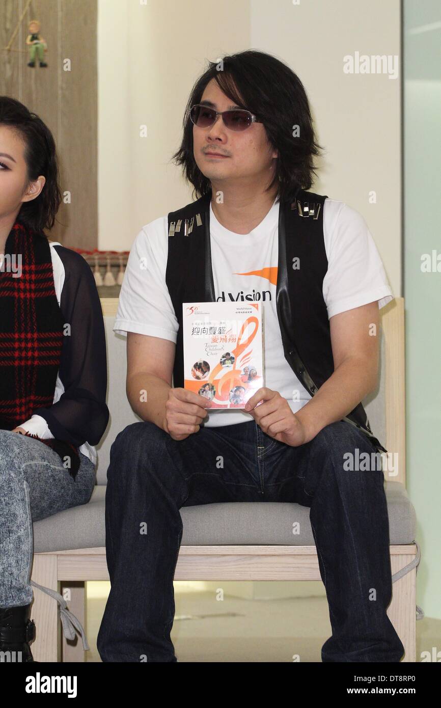 Taipei, Taiwan. 11th Feb, 2014. Taiwan pop group F.I.R. attend press ...