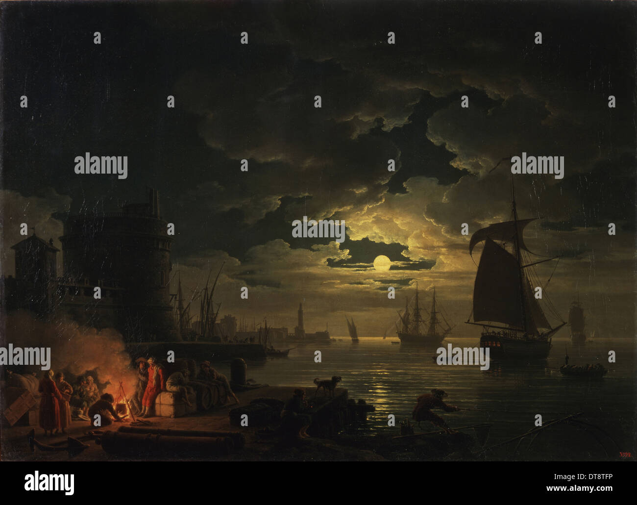 The Port of Palermo in the Moonlight, 1769. Artist: Vernet, Claude ...