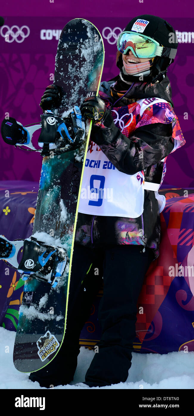 Czech Republic's Sarka Pancochova, snowboarding, U - ramp ...