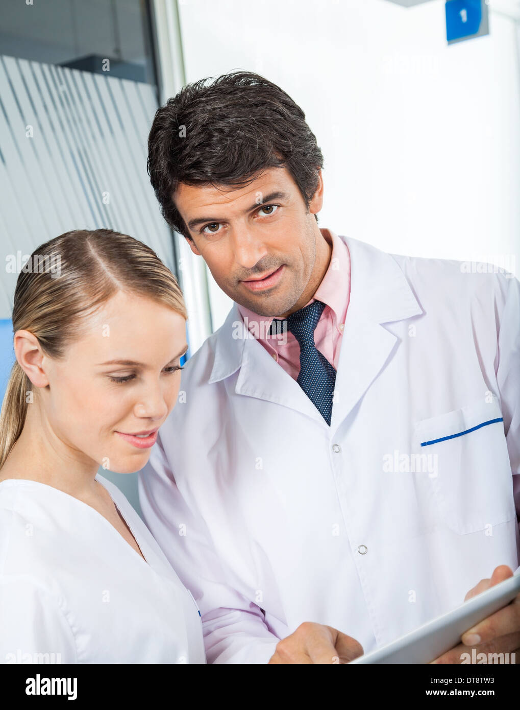 Male researcher using digital hi-res stock photography and images - Alamy