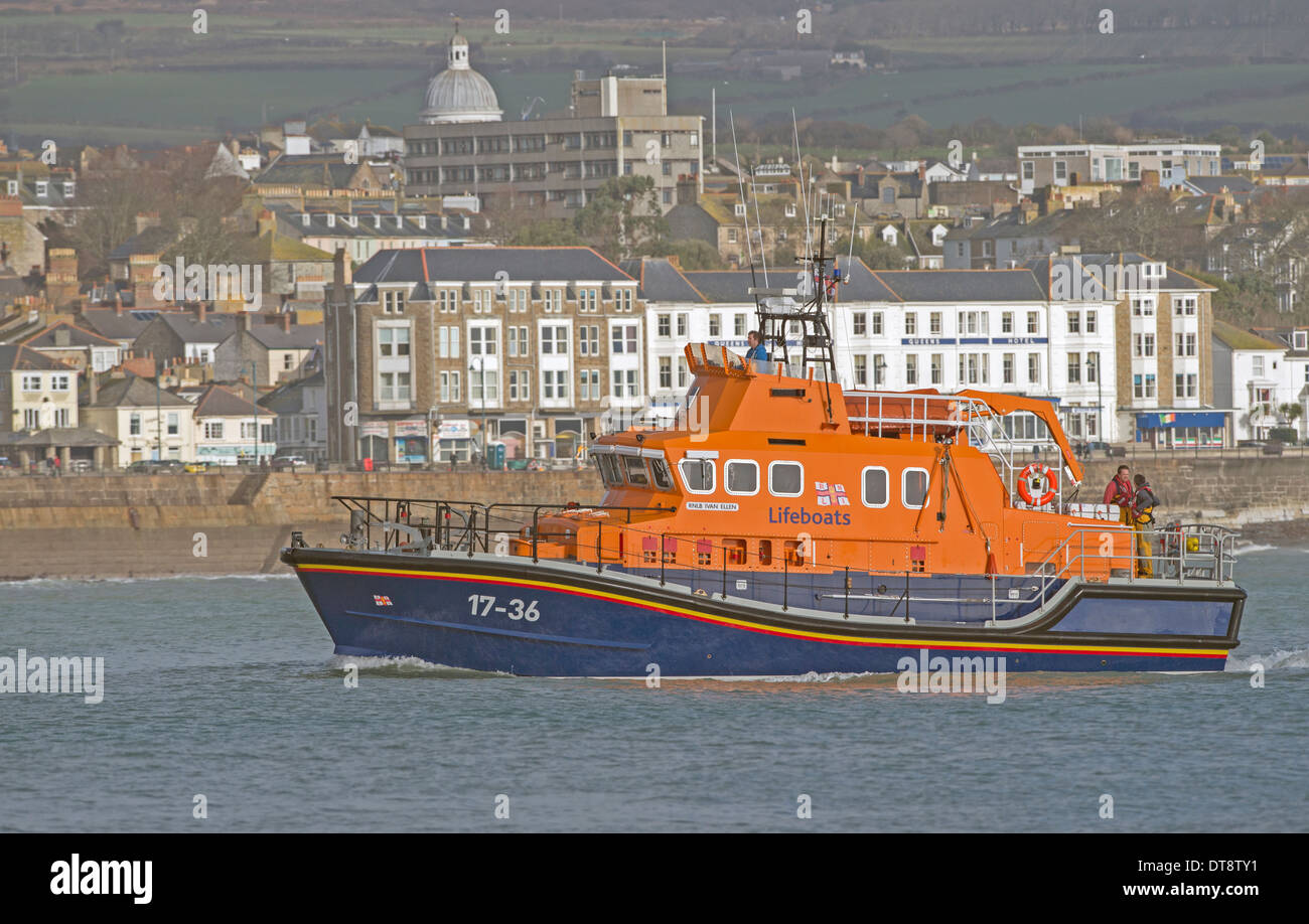 RNLB Ivan Ellen, Penlee Lifeboat (a Severn Class Lifeboat) on exercise ...