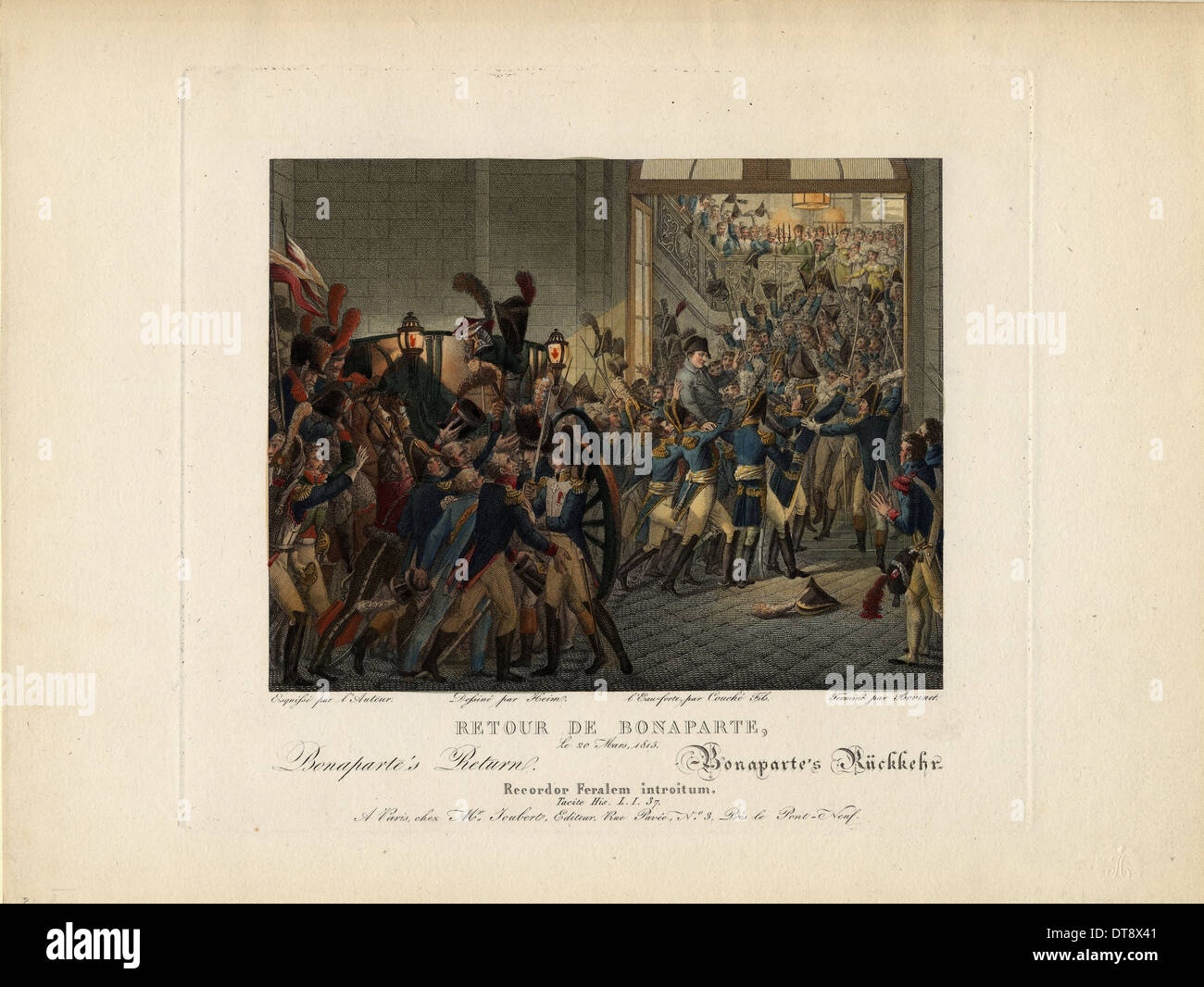 Napoleon island etching hi-res stock photography and images - Alamy