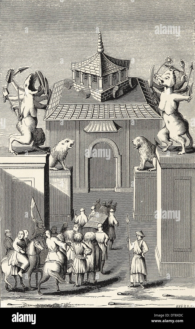 The pagot of the Japanese idol Dagot - British Engraving XIX th century ...