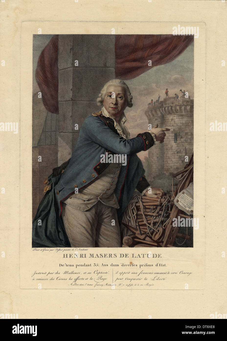 Portrait of Henri Masers de Latude (1725-1805), 1790. Artist: Vestier ...