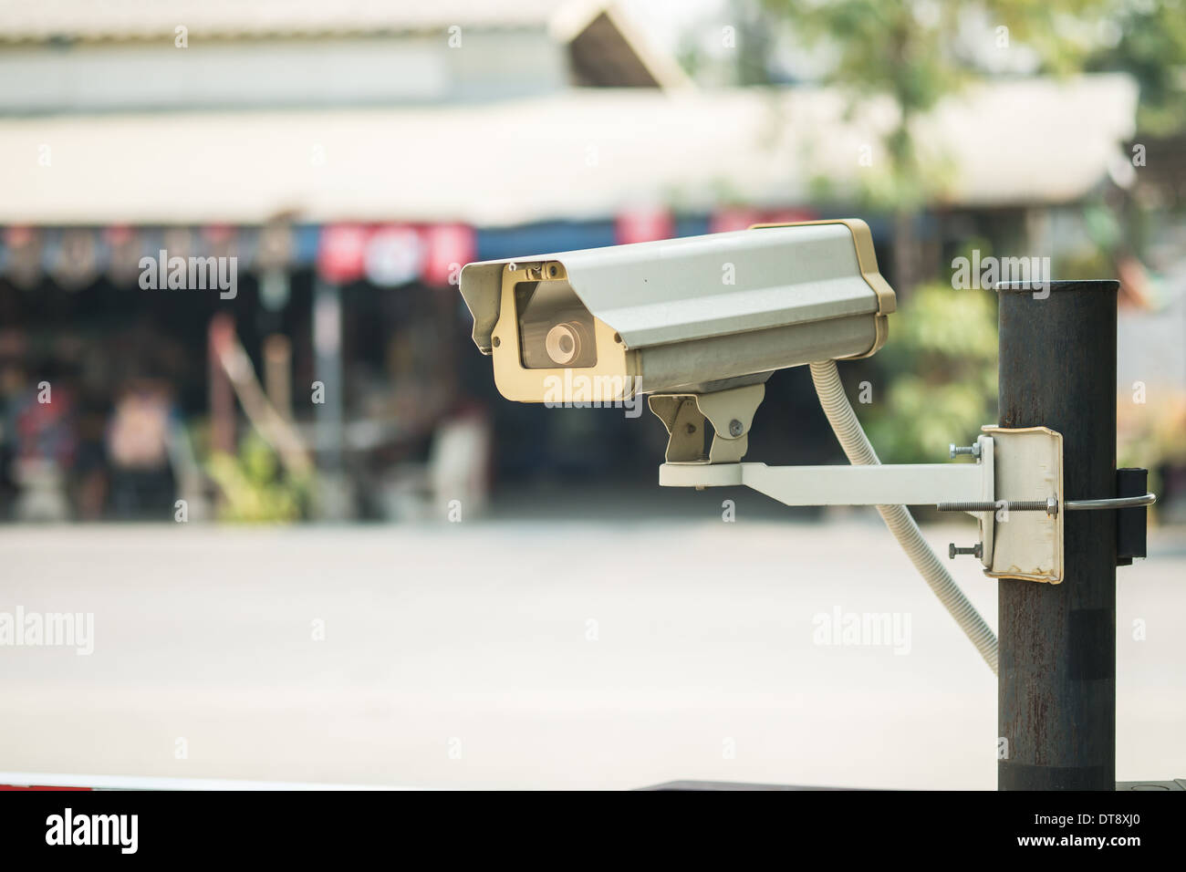 CCTV Camera in front of the village, residence Stock Photo - Alamy