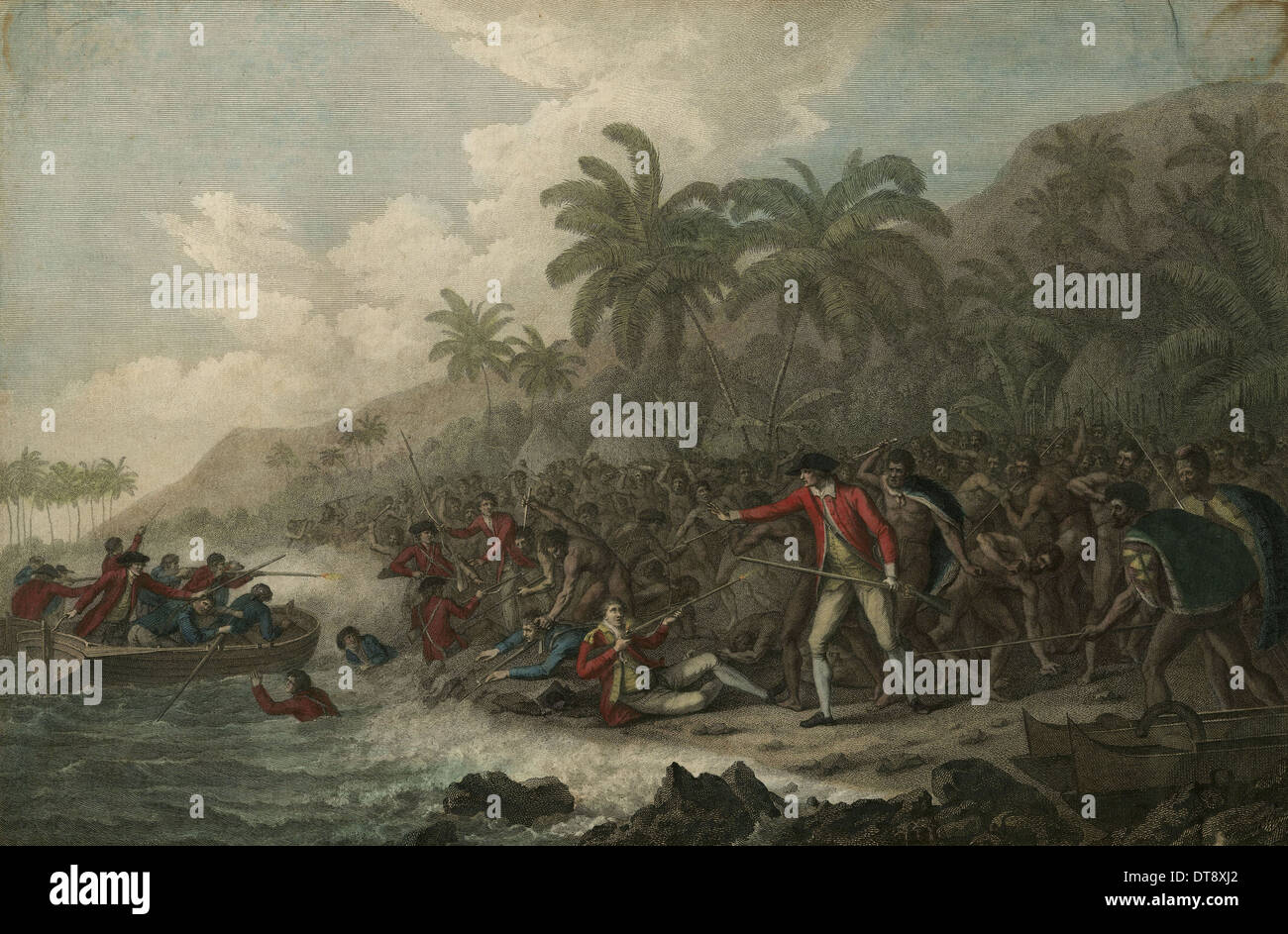 The Death of Captain James Cook on February 14, 1779, 1785. Artist ...