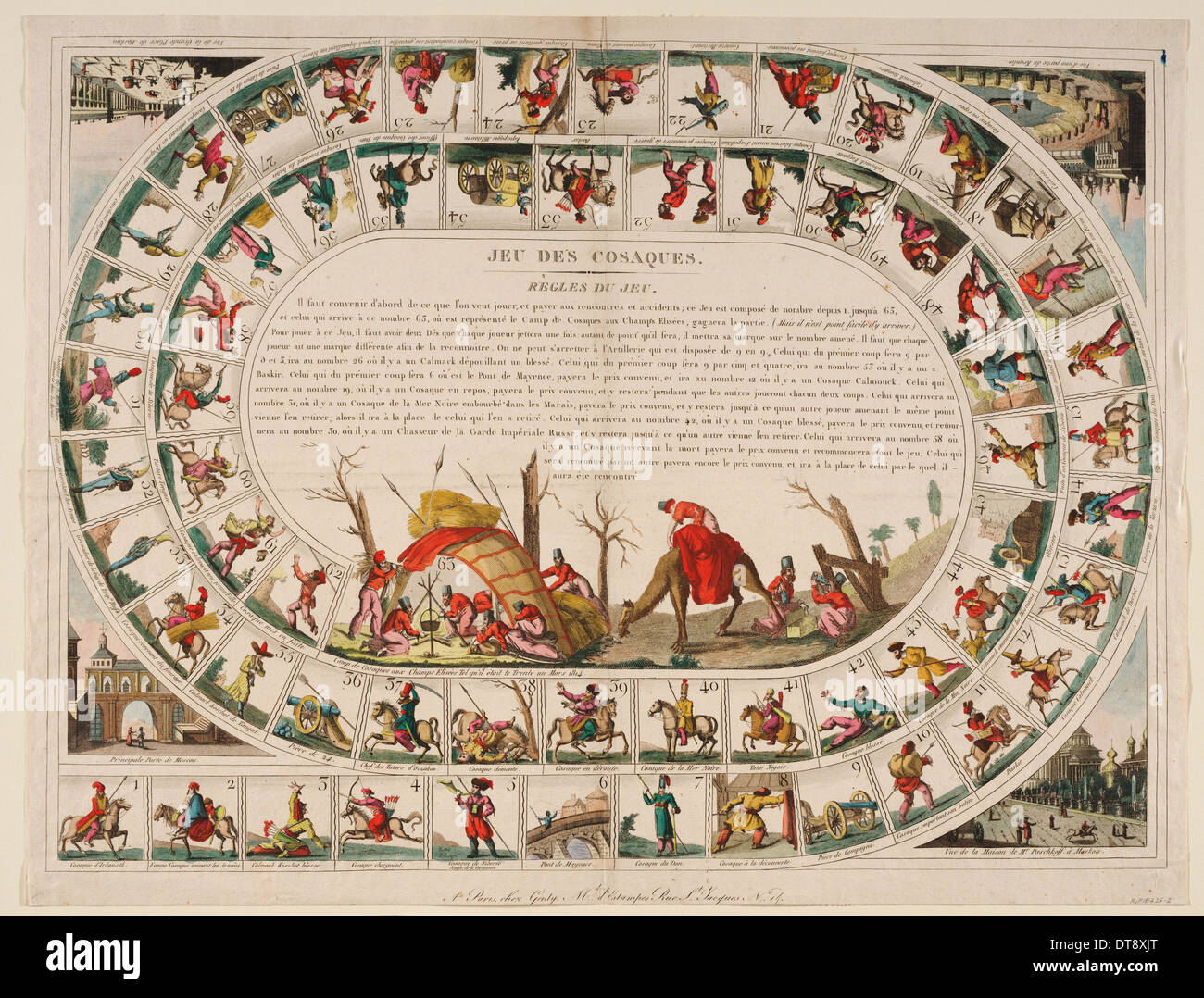 Cossacks game 1815 artist genty hi-res stock photography and images - Alamy