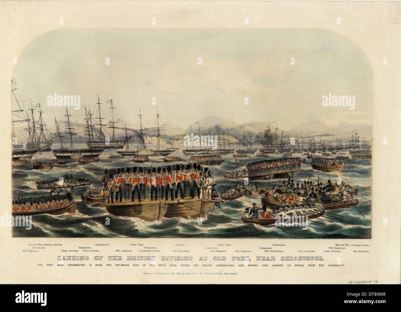 Landing of the British Division at Old Fort, near Sevastopol, 1854 ...