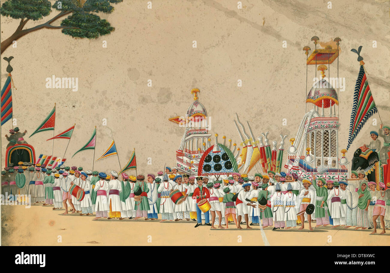 Festival procession, c. 1800. Artist: Indian Art Stock Photo - Alamy