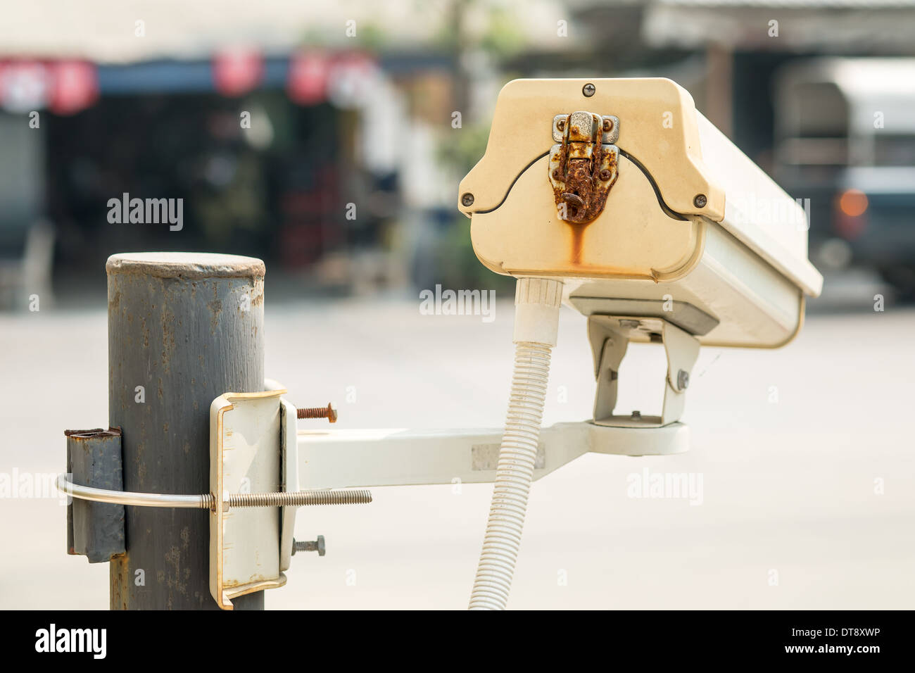 CCTV Camera in front of the village, residence Stock Photo - Alamy
