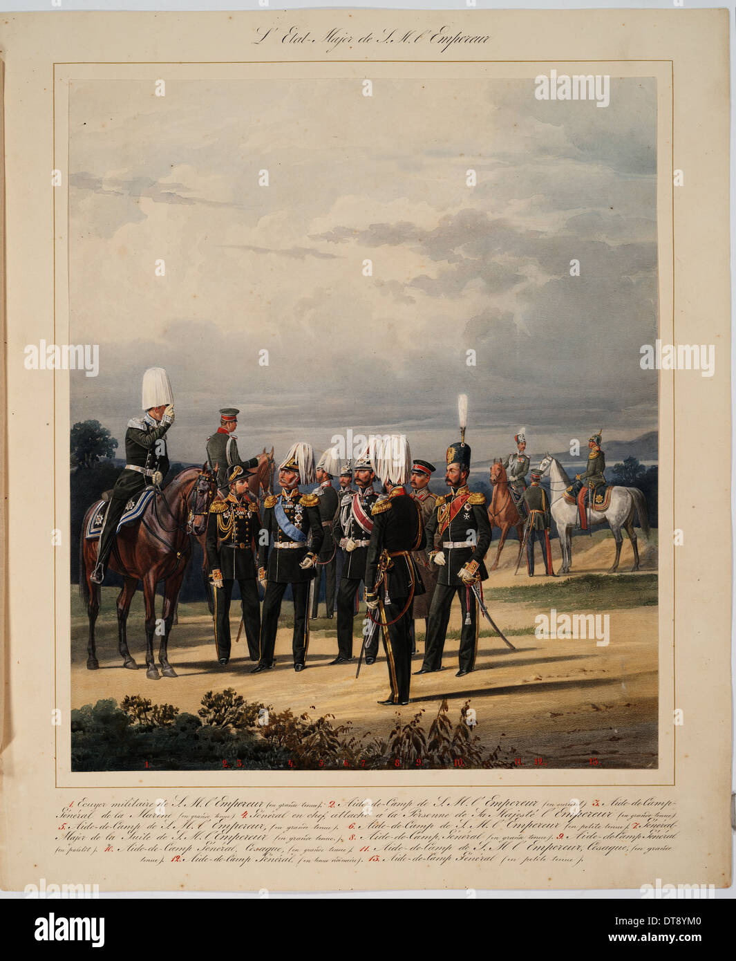 The Russian General Staff, 1867. Artist: Piratsky, Karl Karlovich (1813 ...
