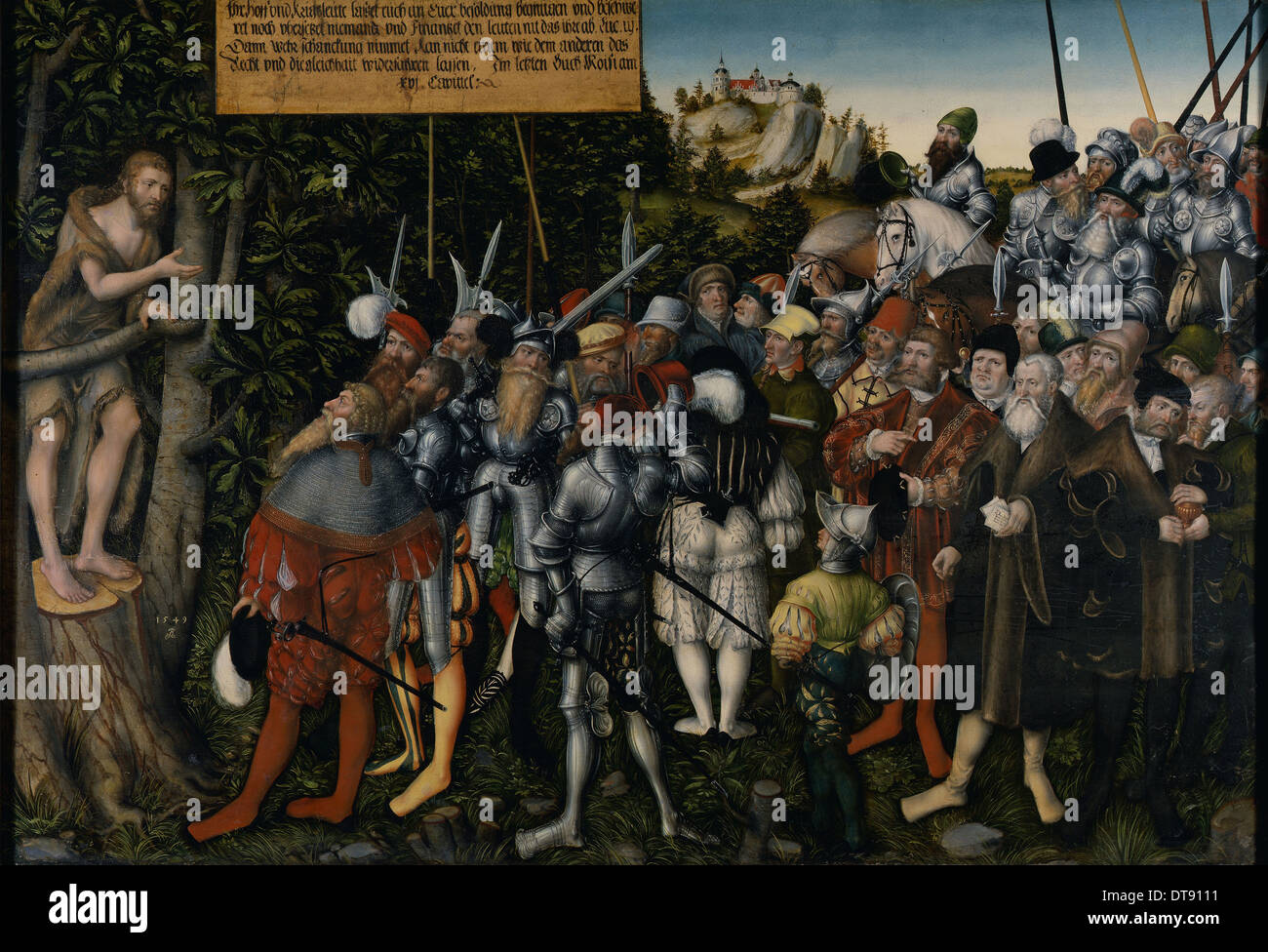 The Sermon of John the Baptist, 1549. Artist: Cranach, Lucas, the Younger (1515-1586 Stock Photo ...