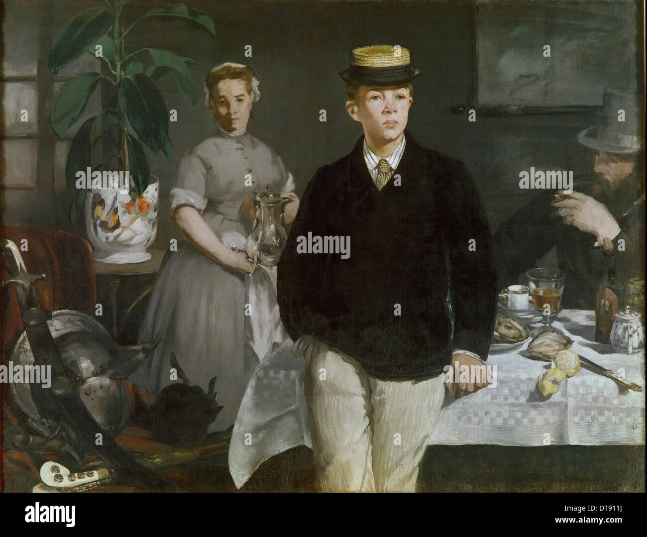Luncheon in the Studio, 1868. Artist: Manet, Édouard (1832-1883 Stock ...