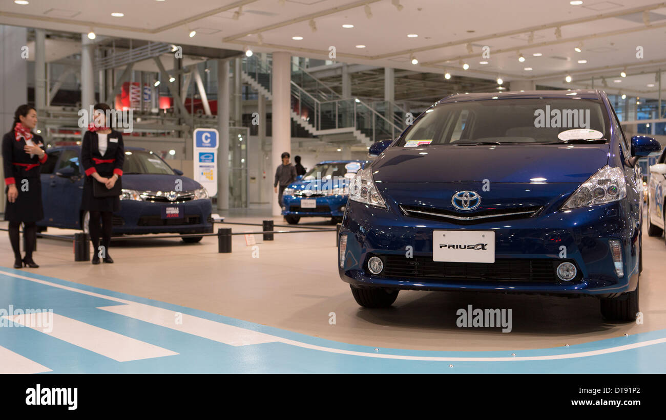 February 12, 2014, Tokyo, Japan - A Toyota Prius vehicle is seen on ...