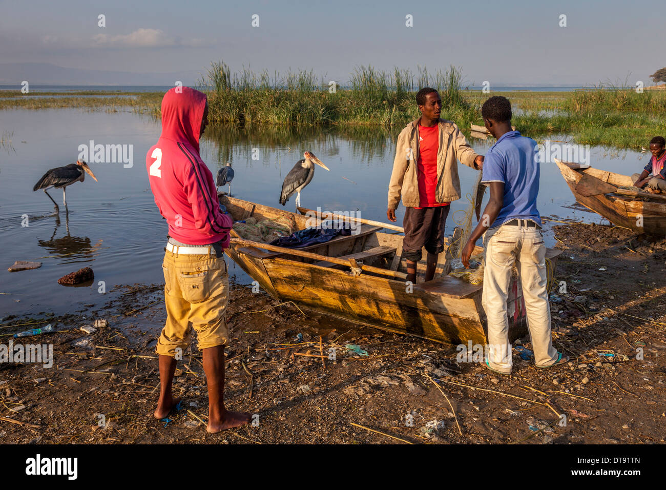 Local Fishermen At The Fish Market, Lake Hawassa, Hawassa, Ethiopia ...