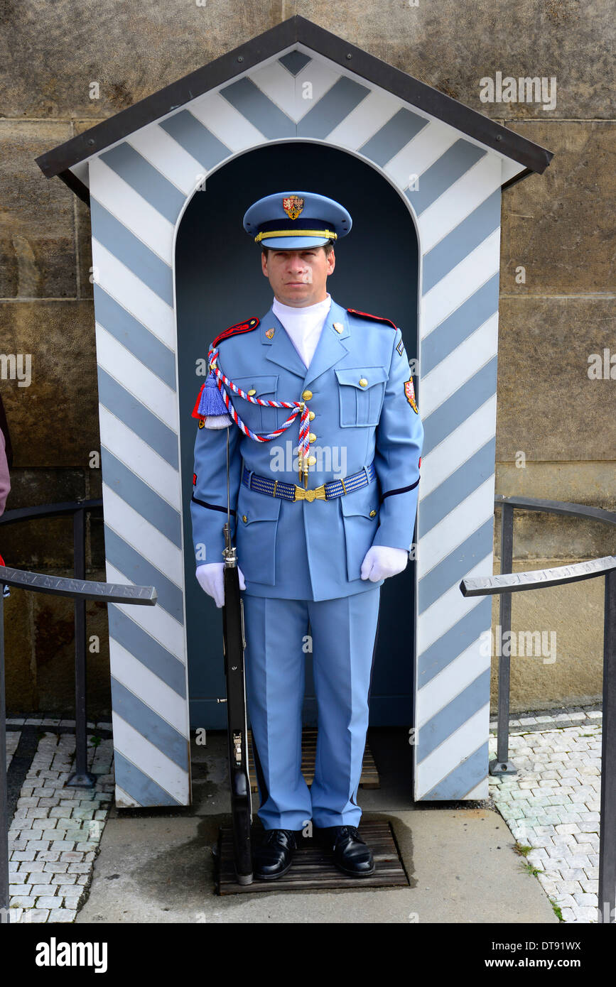 Changing royal guards at prague castle hi-res stock photography and ...