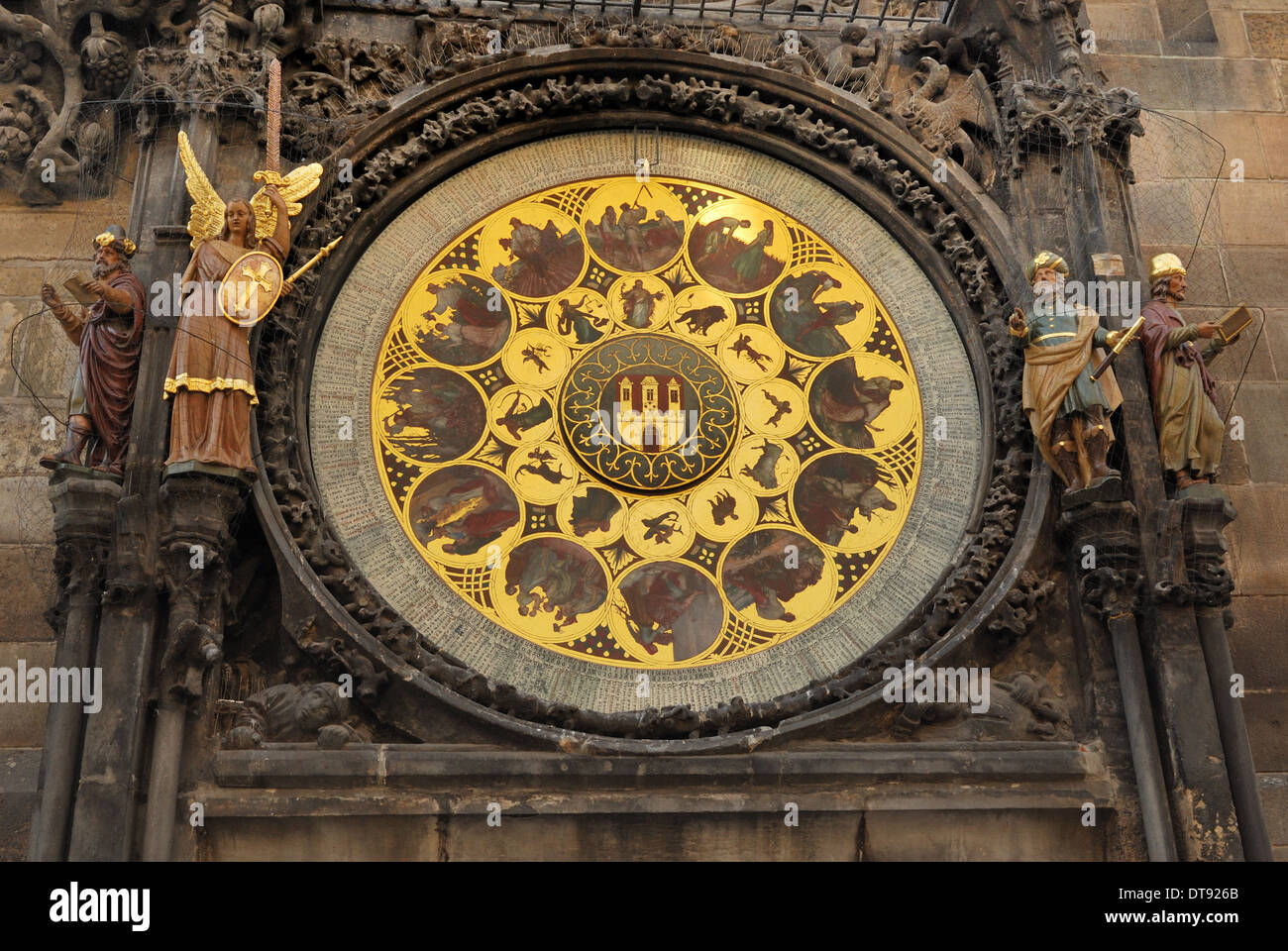 Medieval astronomical clock in Prague, Czech republic Save Download ...