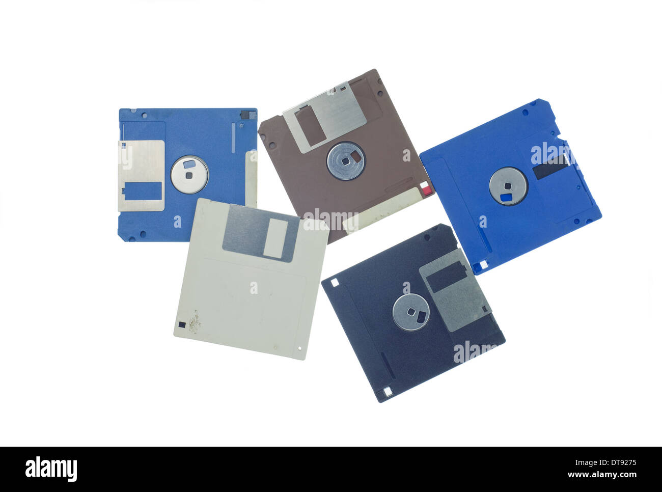 old used floppy disk over white with clipping path Stock Photo - Alamy