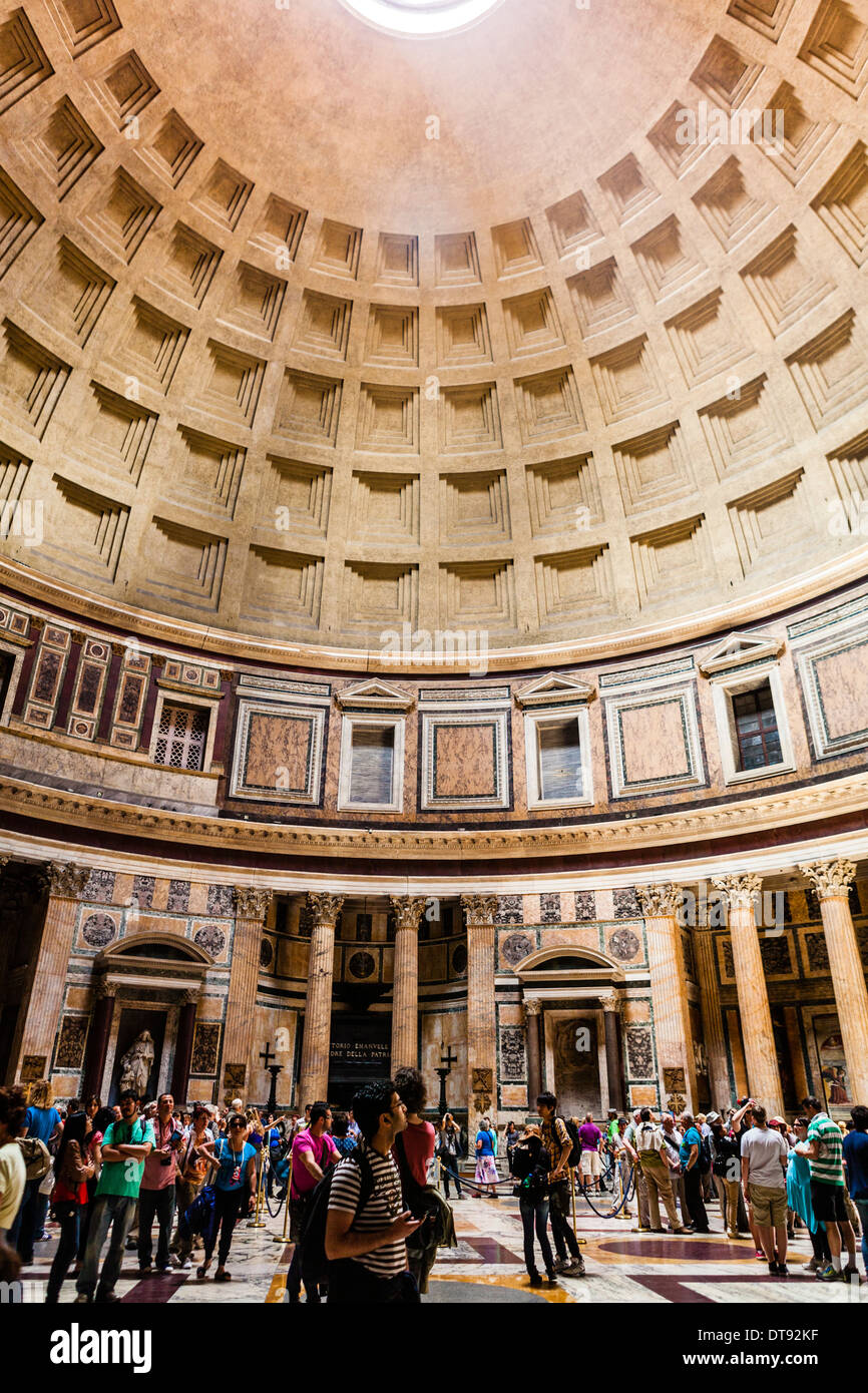 Interior view of the Pantheon, Rome, Italy Stock Photo - Alamy