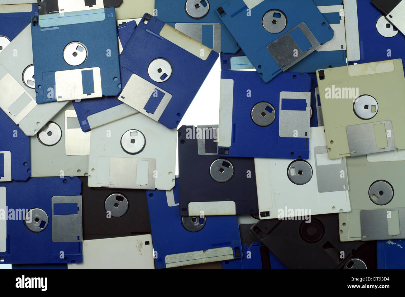 old used floppy disk over white with clipping path Stock Photo - Alamy