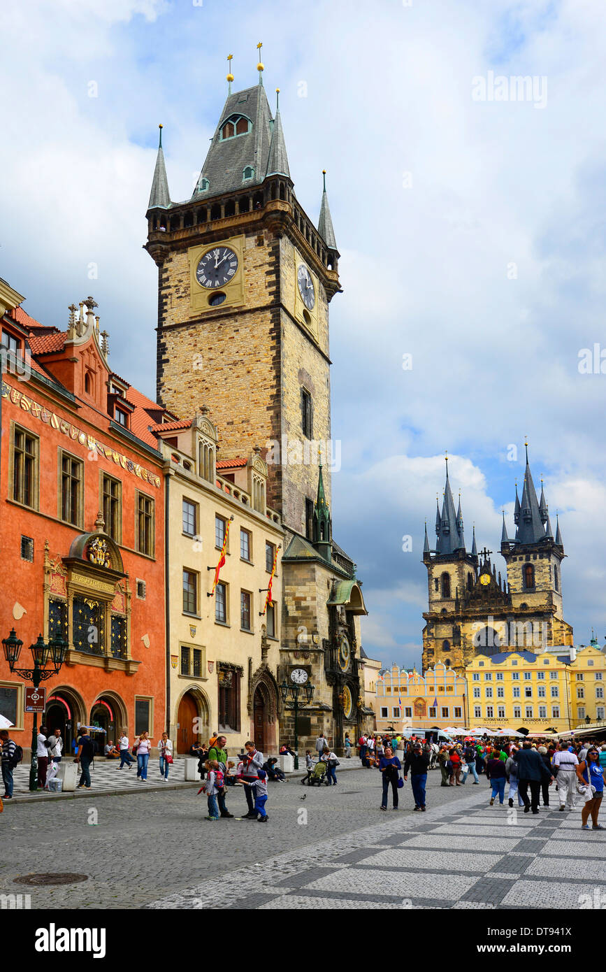 Astronomical Clock Old Town Square Prague Czech Republic CZ Europe ...