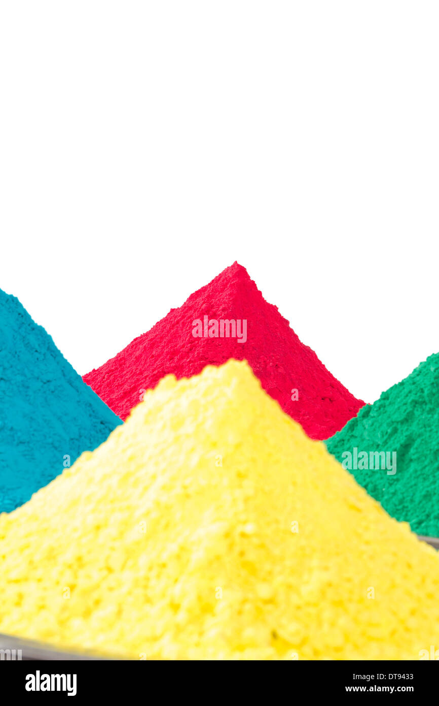 High angle view of powder colour in plate Stock Photo - Alamy