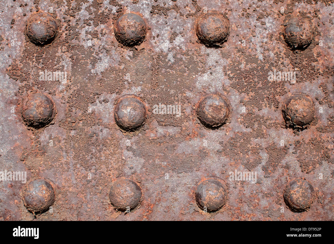 Iron element with old rivets Stock Photo - Alamy