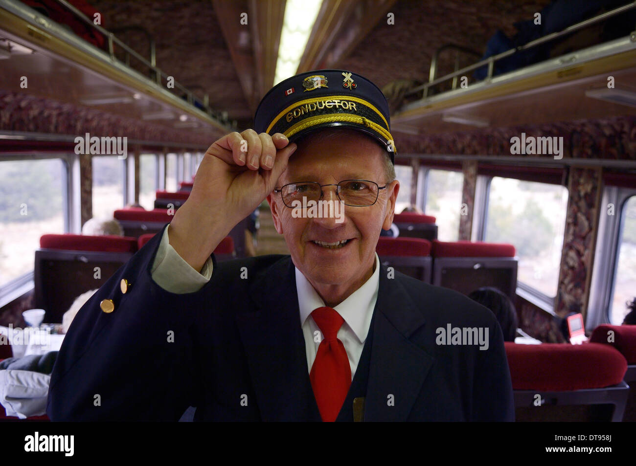 The conductor on the Grand Canyon Railway. Arizona. USA Stock Photo - Alamy