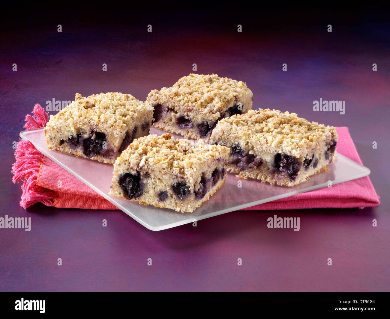 Blueberry crunch cake Stock Photo - Alamy