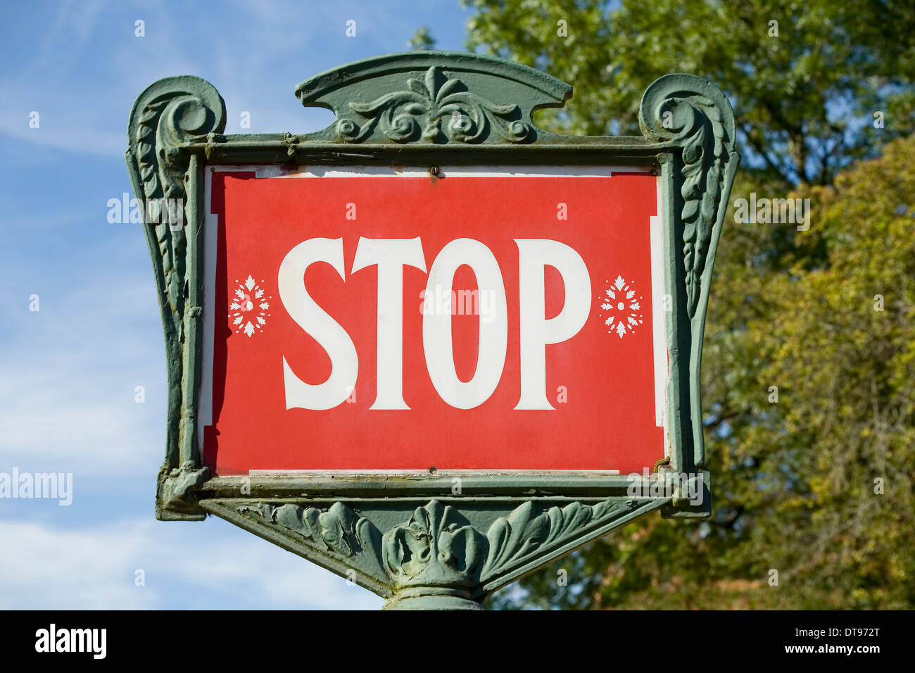 Vintage stop sign hi-res stock photography and images - Alamy