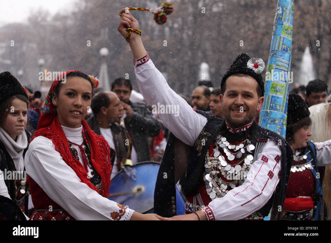 Man and woman in traditional masquerade costumes Stock Photo - Alamy