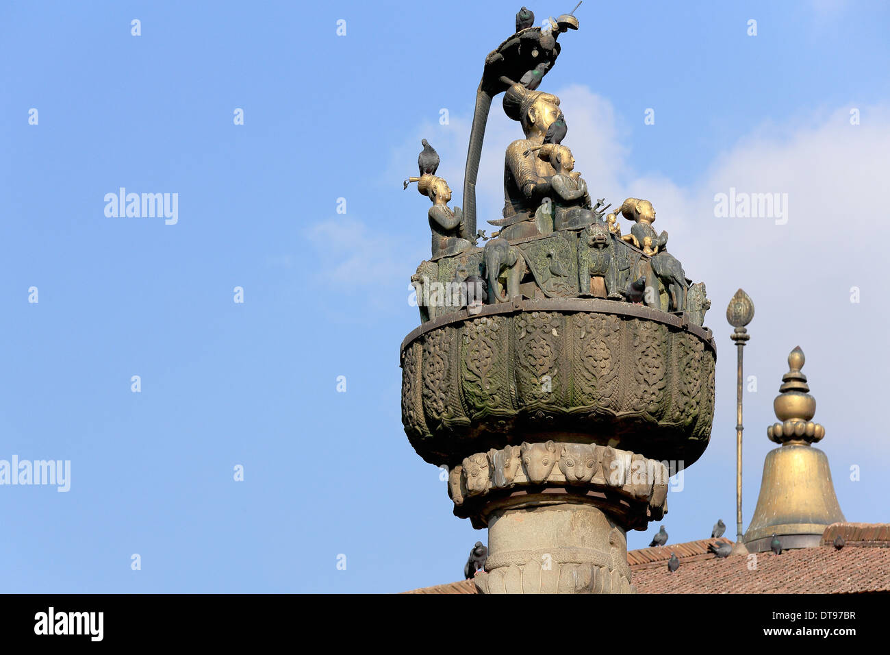 King Pratap Malla's column. Durbar Square-Kathmandu-Nepal. 0161 Stock ...